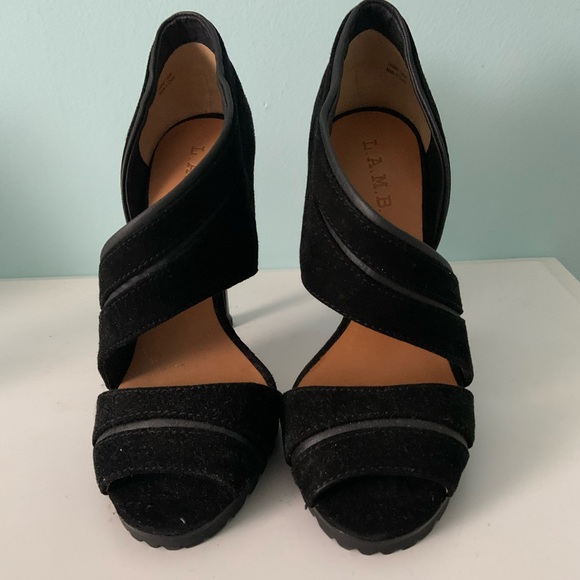 L.A.M.B. | Shoes | Lamb Leather Suede High Heels | Poshmark